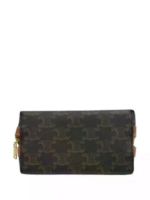 Celine Triomphe Coated Canvas Cosmetic Pouch