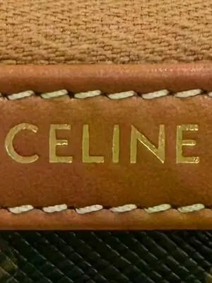 Celine Triomphe Coated Canvas Cosmetic Pouch