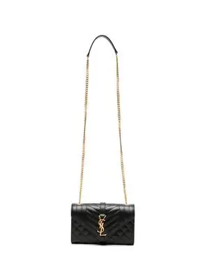 Saint Laurent Envelope Quilted Leather Crossbody Bag