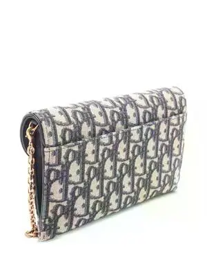 Dior Saddle Oblique Jacquard Canvas Crossbody Bag - Blue
