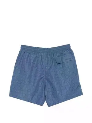 Corneliani Logo-print Swim Shorts - Blue