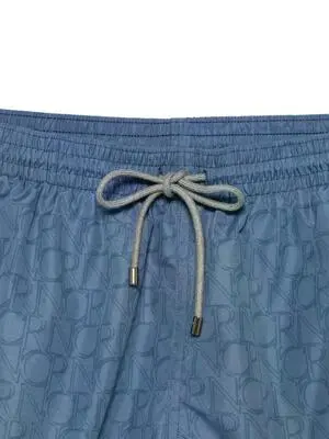 Corneliani Logo Print Swim Shorts
