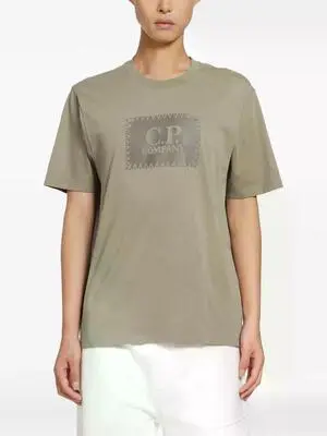 C.P. COMPANY 30/1 Jersey Short-sleeve Logo-label T-shirt - Green