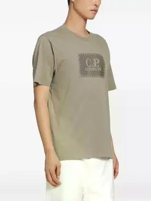 C.P. COMPANY 30/1 Jersey Short-sleeve Logo-label T-shirt - Green