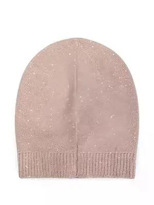 Fabiana Filippi Sequin-embellished Ribbed-trim Beanie