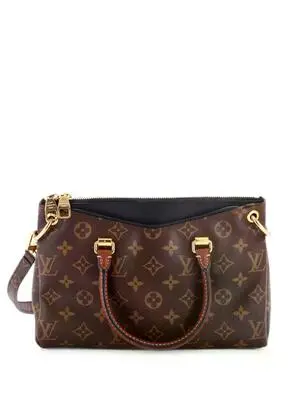 LOUIS VUITTON Pallas Tote Monogram Canvas Shoulder Bag - Brown