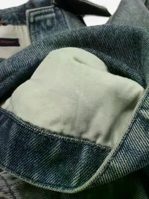 LOUIS VUITTON 2010s Monogram Embossed Denim Shirt