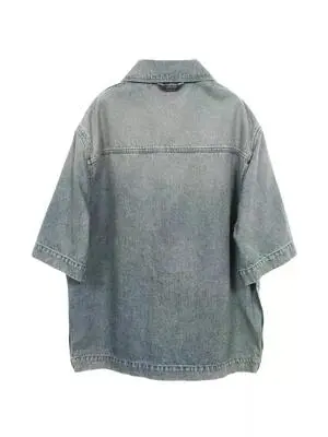 LOUIS VUITTON 2010s Monogram Embossed Denim Shirt