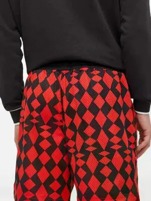 PUMA Hoops Diamond-print Track Shorts