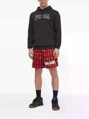 PUMA Hoops Diamond-print Track Shorts