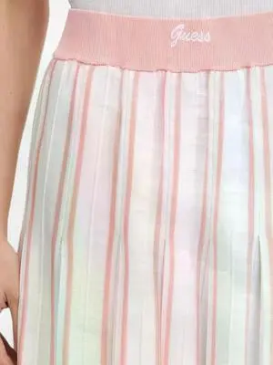 Guess Pleated Striped Mini Skirt