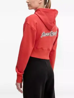 PUMA Logo-embroidered Cropped Hoodie