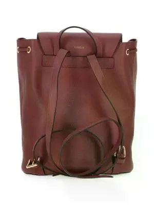 Furla Grainy Leather Backpack - Red