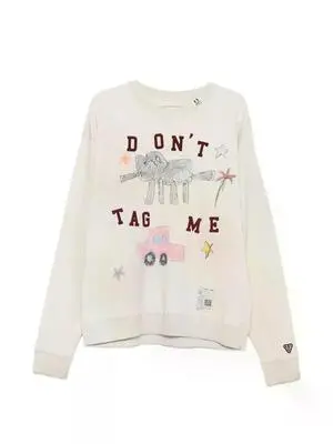 Mihara Yasuhiro Doodle Print Crew Neck Long Sleeve Pullover - Neutrals