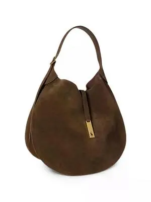 Polo Ralph Lauren Large Polo Id Suede Shoulder Bag