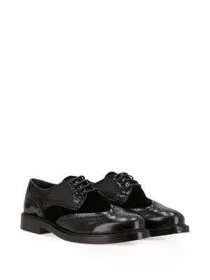 TOD'S Brogue-detail Panelled Derby Shoes