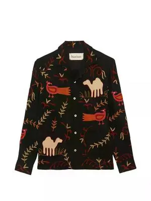 BAZISZT Kati Embroidered Long-sleeved Shirt