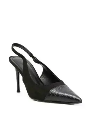 TWENTY FOURHAITCH Varne Croc-effect Pointed-toe Pumps