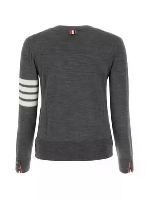 Thom Browne Merino-wool 4-bar Relaxed-fit V-neck Cardigan
