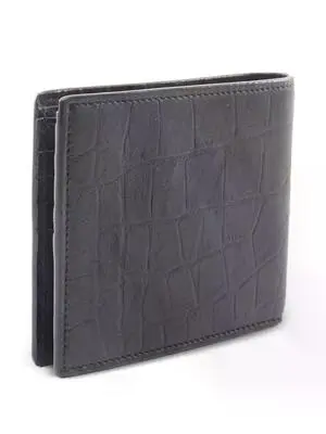 Saint Laurent 2020s Monogram Crocodile-effect Wallet