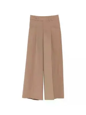 Closed Pleated Wide-leg Trousers