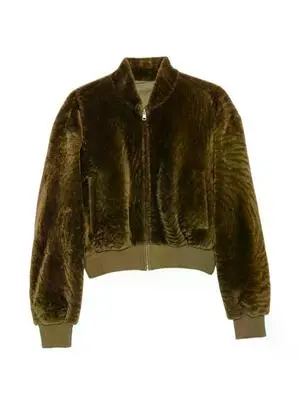 ARMA ARMA Shearling-Trimmed Reversible Bomber Jacket Black