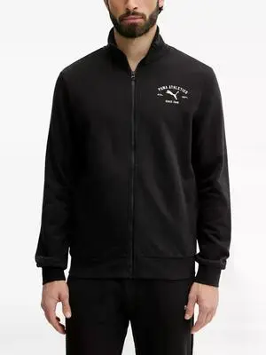 PUMA Logo-print Zip-up Sweater - Black