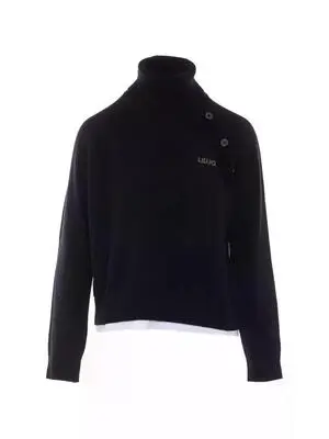 Liu Jo Button-detail Roll-neck Sweater