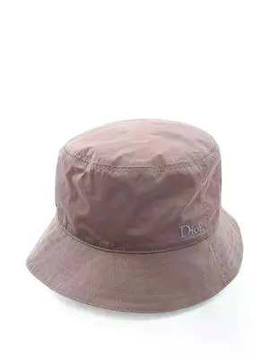 Dior 2010s Oblique Reversible Bucket Hat - Brown