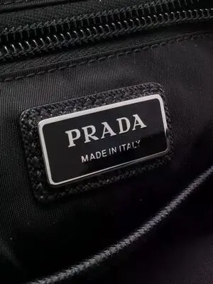 Prada 2010s Triangle Logo Cross Body Bag