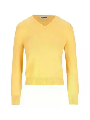 Miu Miu V-neck Wool Cardigan