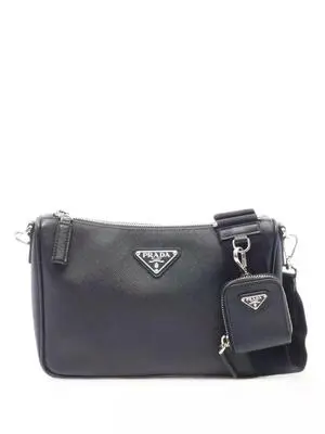 Prada 2010s Travel Saffiano-leather Clutch Bag