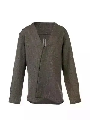 Rick Owens Wrap Style Long Sleeve Blouse