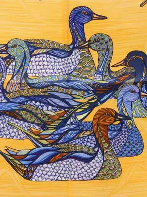 Hermès 2010s 90 Carré La Mare Aux Canards Scarf
