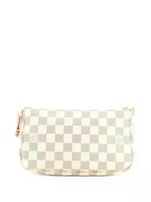 LOUIS VUITTON Pochette Accessoires Damier Clutch Bag - White