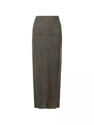 Rick Owens High-waisted Slit-detail Midi Skirt