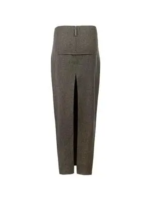 Rick Owens High-waisted Slit-detail Midi Skirt