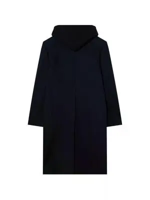 Off-White Wool Varsity Hooded Double-breasted Coat