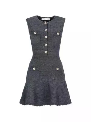 SELF-PORTRAIT Sleeveless Button-up Mini Dress