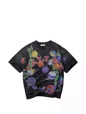 VALE FOREVER Graphic-print Distressed T-shirt