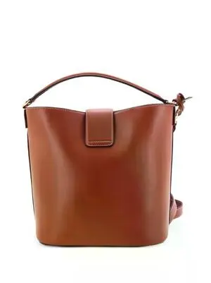 Celine Louise Bag Leather Bucket Bag - Brown
