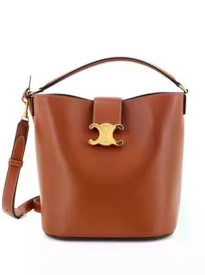 CELINE Celine Louise Bag Leather Bucket Bag