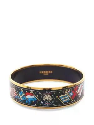 HERMÈS Hermès 2010s GM Cloisonné Enamel Bangle Bracelet