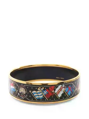 Hermès 2010s Gm Cloisonné Enamel Bangle Bracelet