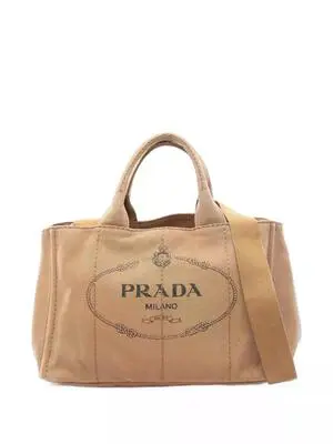 Prada 2000s Canapa Two-way Handbag