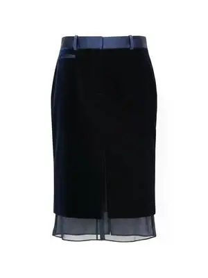TOM FORD Layered Midi Skirt - Blue
