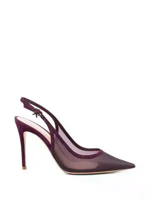 GIANVITO ROSSI Mesh Slingback Heeled Pumps