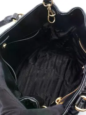 Prada Gaufre Ruched-leather Tote Bag