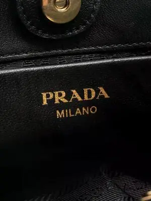 Prada Gaufre Ruched-leather Tote Bag