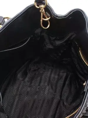 Prada Gaufre Ruched-leather Tote Bag